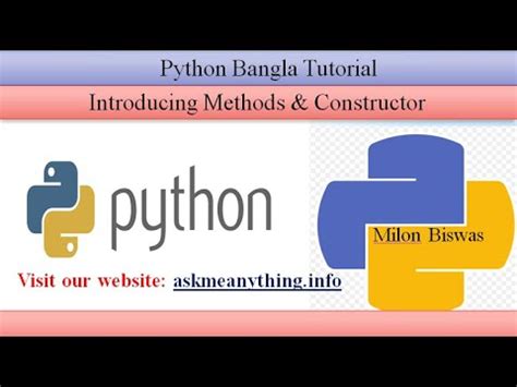 Python Bangla Tutorial Introducing Method Constructor YouTube
