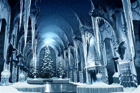 The Great Hall Decorated In Ice And Snow For The Yule Ball Making Of