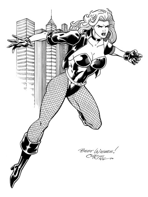 Black Canary Rule 34 Comic Sketch Coloring Page