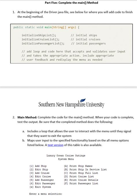 project part 5 must be in java here is the complete