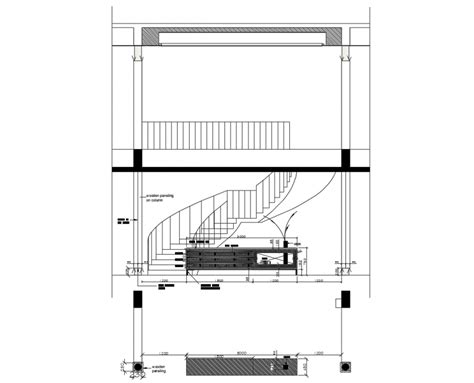 Two Story House Constructive Section Cad Drawing Details Dwg File