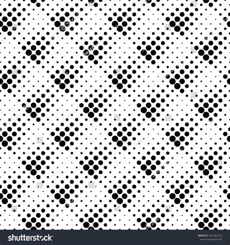Seamless Geometrical Monochrome Circle Pattern Background Stock Vector