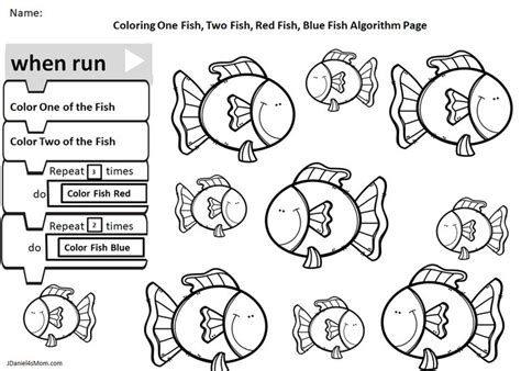 One Fish Two Fish Red Fish Blue Fish Algorithm Page