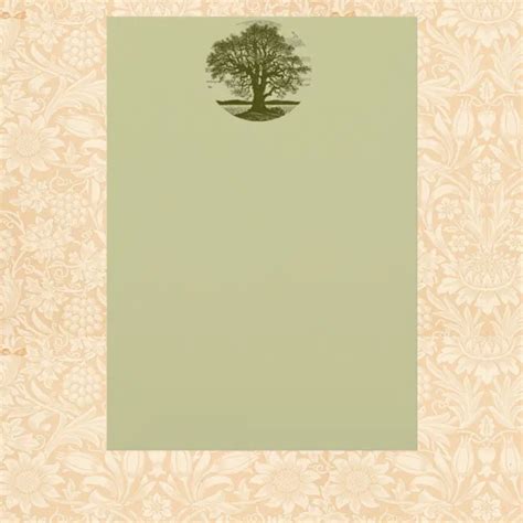 Oak Tree Stationary Stationery Zazzle