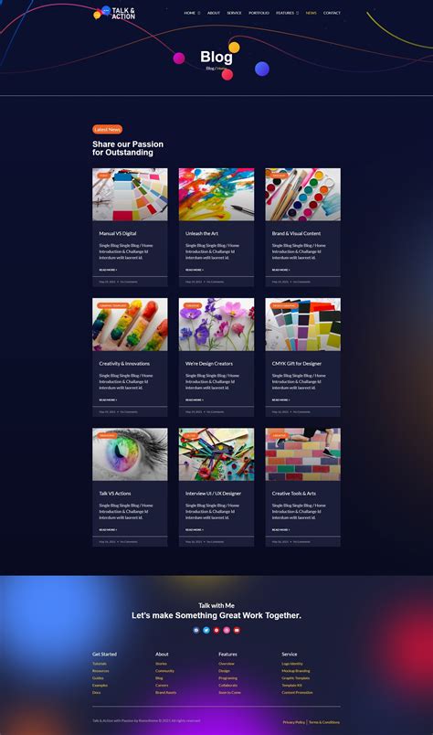 Talk And Action Colorful Digital Agency Elementor Template Kit By Rometheme