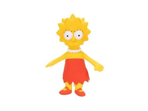 The Simpsons Basic Plush Soft Toy Lisa Simpson Toytown