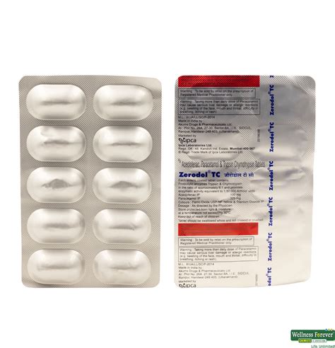 Buy Zerodol Tc 10 Tablets Online At Best Prices Wellness Forever