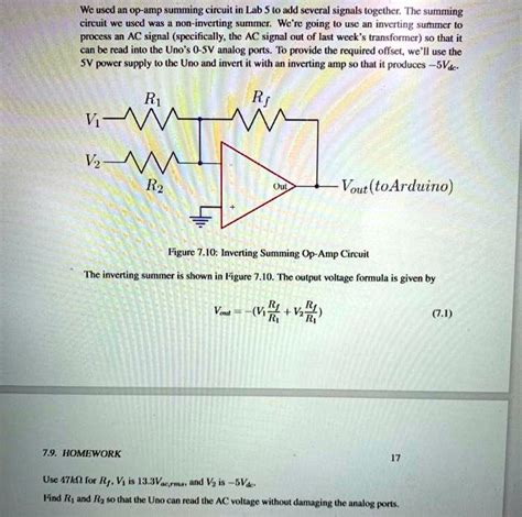 solved we used an op amp summing circuit in lab 5 to add several