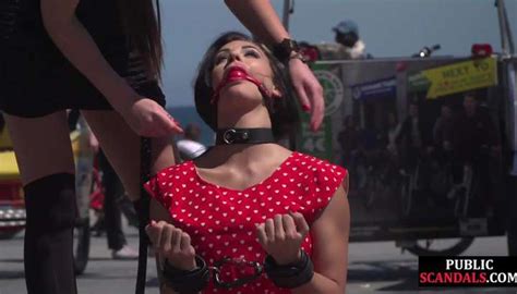 Public Disgrace Humiliated Public Sub Gagged And Stripped By Her