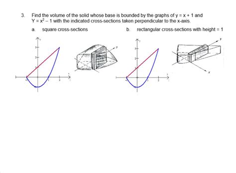 Solved 3 Find The Volume Of The Solid Whose Base Is Bounded
