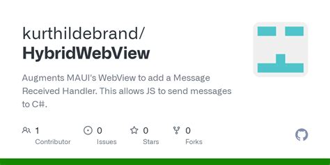 Github Kurthildebrandhybridwebview Augments Mauis Webview To Add A Message Received Handler