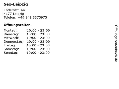 Sex Leipzig In Leipzig Telefonnummer Öffnungszeiten Adresse