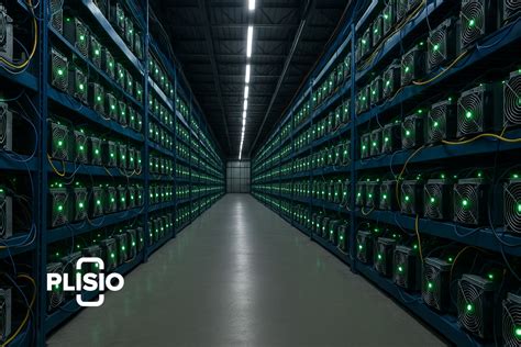 Bitcoin Mine And Crypto Mining Work Inside A Bitcoin Mining Facility