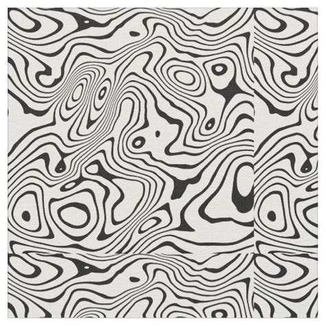 Black White Liquid Swirl Abstract Design Fabric Black And White Art Drawing Abstract Pattern