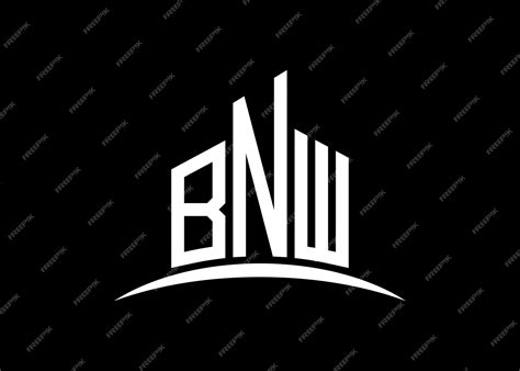 Premium Vector Letter Bnw Building Vector Monogram Logo Design