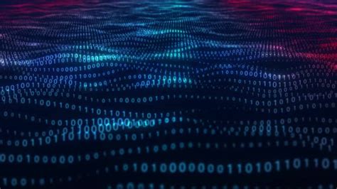 Binary Code Wave Background Digital Binary Code Wave Animation Binary Number Digital Wave