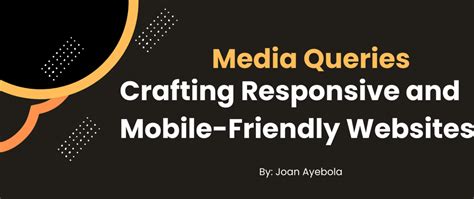Media Queries Crafting Responsive And Mobile Friendly Website DEV Community