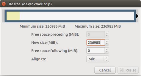 gparted can t resize ubuntu want to resize it so that i can install