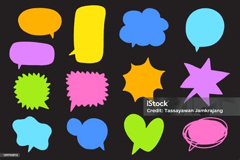 스티커 메모 게시 그것 워드 스피치 코믹 버블 찢어진 추상 패턴 종이 스티커 노트북 그림자 자석 종이 다채로운 낙서 스크랩북 벡터 키즈 카드 노트 세트 요소 텍스트 블랙