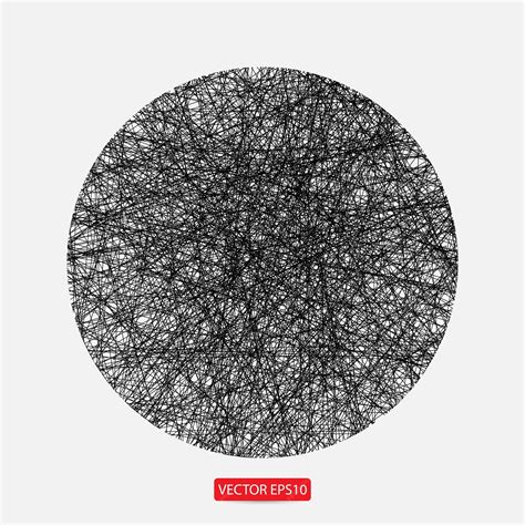 Premium Vector Random Chaotic Lines Abstract Geometric Pattern