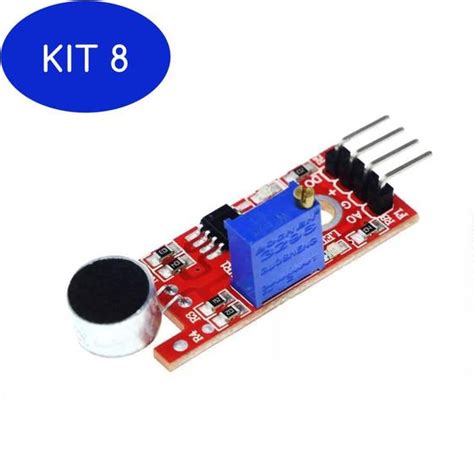 Kit 8 Módulo Sensor De Som Detector Sonoro Microfone Mega Arduino Robótica Magazine Luiza