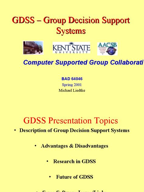 Gdss Group Decision Support System Decision Support System