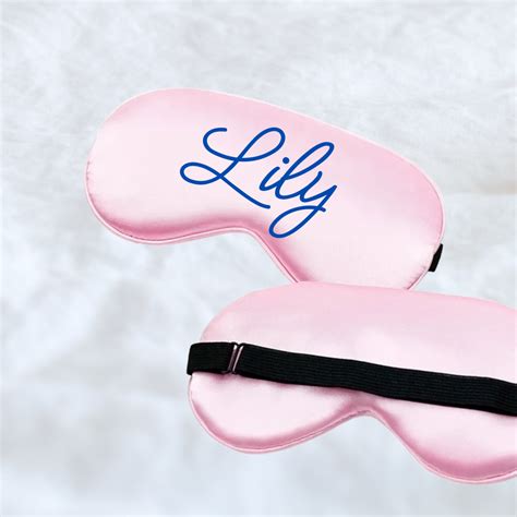 Personalized Satin Eye Mask Blue Font Perfectly You Apparel Personalized Satin Eye Mask Blue Font Perfectly You Apparel