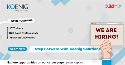 Koenig Solutions Pvt Ltd On Linkedin Careeropportunities Techcareers Koenigsolutions