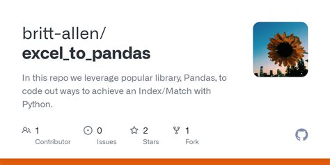 Excel To Pandas Excel To Pandas Ipynb At Master Britt Allen Excel To Pandas GitHub