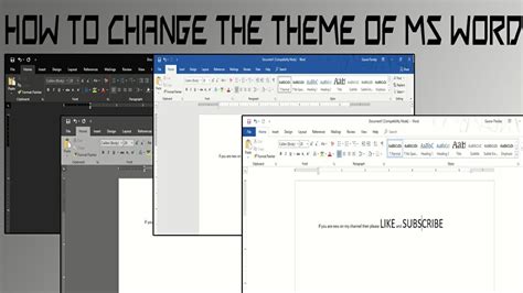 How To Change Theme In Microsoft Word Microsoft Word YouTube