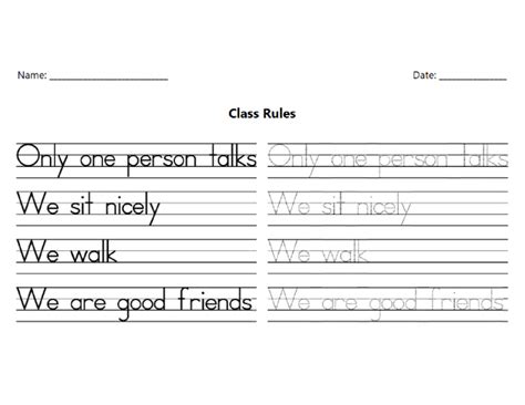 Tracing Class Rules Pdf Pdf