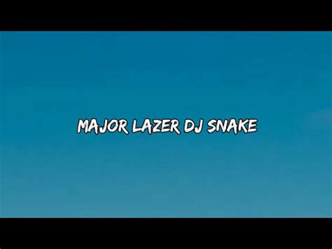 Lean On Major Lazer Dj Snake Lyrics Youtube