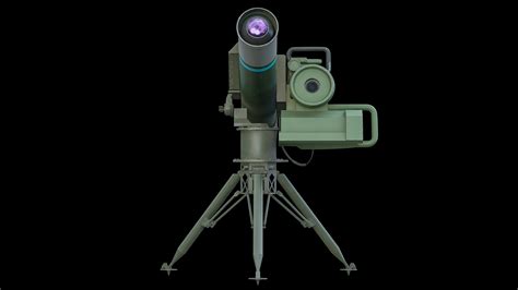 3d model spike atgm command launcher unit clu with spike lr missile