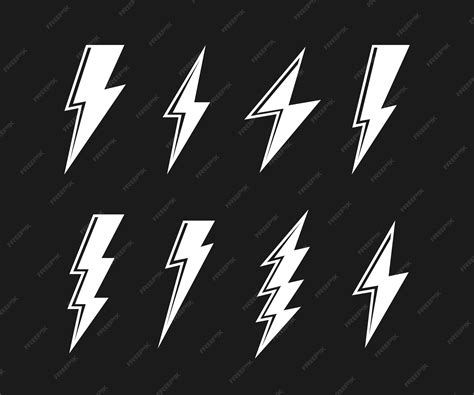 Premium Vector Super Set Lightning Bolt Thunderbolt Lightning Strike Modern Flat Style
