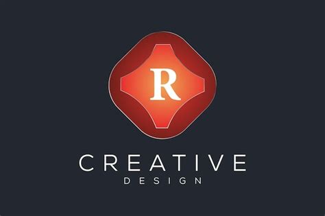 Premium Vector R Gradient Colorful Design Template