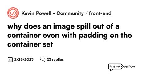 why does an image spill out of a container even with padding on the