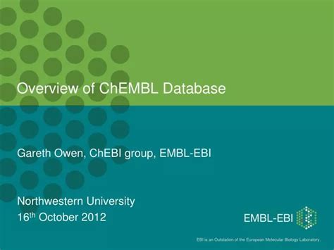 PPT Overview Of ChEMBL Database PowerPoint Presentation Free