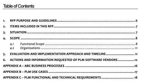 Plmadvisors Plm Rfp Template