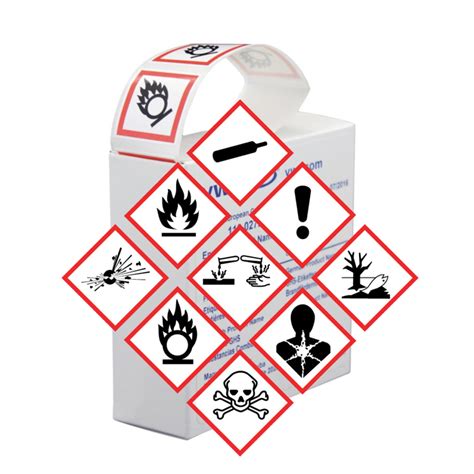 Etiquetas Pictogramas Ghs De Pe Rollo 500 26 X 26 Mm Pontraga