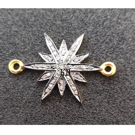 starburst connector pave diamond starburst connector pave diamond