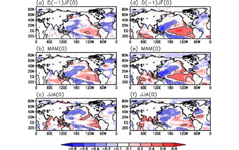 Map Of Correlation Between Sst From The Preceding Winter To Following Download Scientific