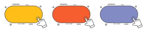 premium vector hand cursor with click here banner vector set action