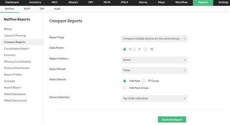 bandwidth report bandwidth usage reporting manageengine netflow