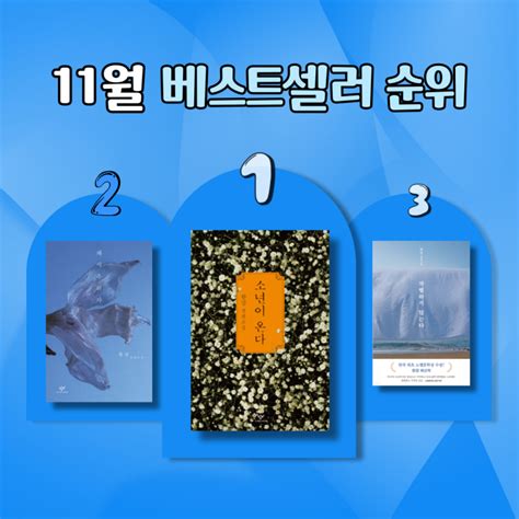 책 베스트셀러 순위 11월 종합베스트셀러 한강 작가 책 인기 언제까지일까