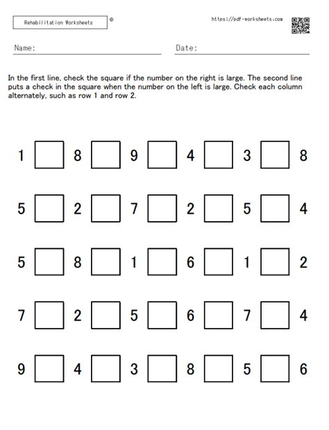 attention switching task left vs right numbers
