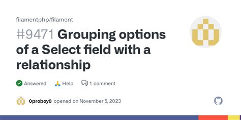Grouping Options Of A Select Field With A Relationship · Filamentphp