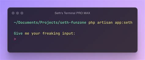 create a fancy input for your laravel commands