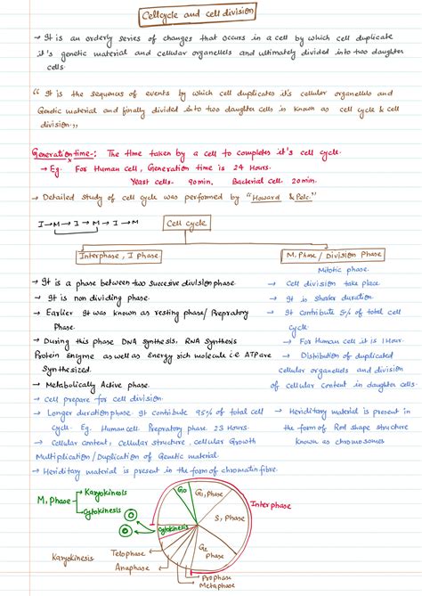 SOLUTION CELL CYCLE AND CELL DIVISION BIOLOGY NOTES NEET BOARDS AAKASH TOPPERS NOTES Studypool