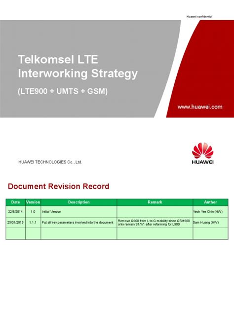 Telkomsel Lte Interworking Strategy Document Overview Of Lte Umts And Gsm Inter Rat Mobility