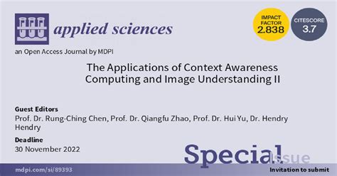 Applied Sciences Special Issue The Applications Of Context